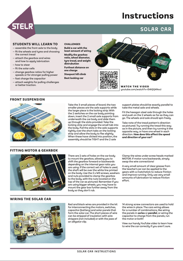 Solar Car – STELR Shop